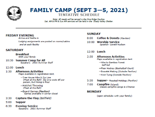 2021 Tentative Schedule (compressed) - Pine Lake Fellowship Camp